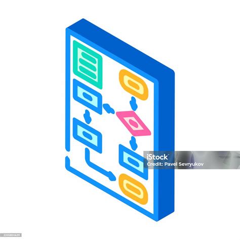 알고리즘 순서도 Ai 통합 아이소 메트릭 아이콘 벡터 일러스트 레이 션 3차원 형태에 대한 스톡 벡터 아트 및 기타 이미지 3차원 형태 가상현실 개선 Istock