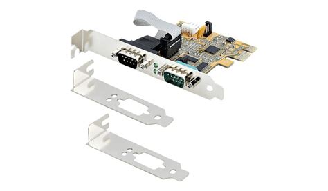 2 Port Pci Express Serial Card Pcie To Dual Port Rs232 Db9 Card Com Retention
