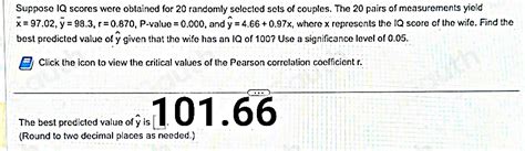 solved suppose iq scores were obtained for 20 randomly selected sets