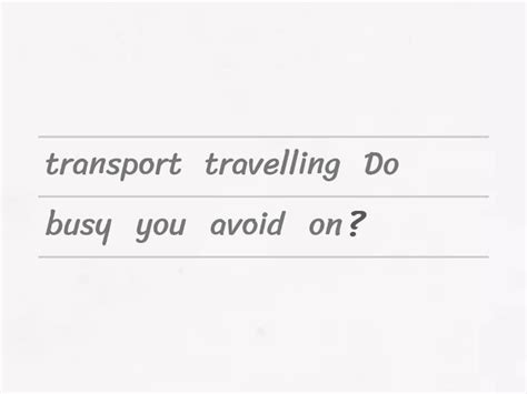 Verb Patterns Questions Reordenar