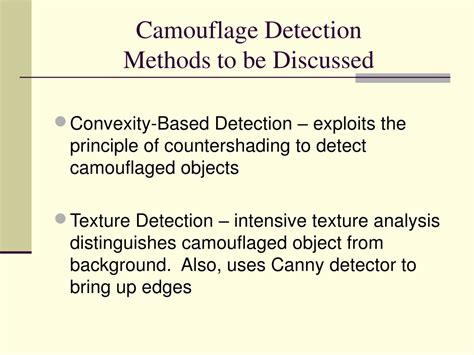 ppt camouflage detection powerpoint presentation free download id