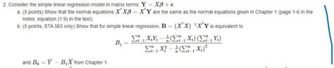 Solved Consider The Simple Linear Regression Model In Chegg Com