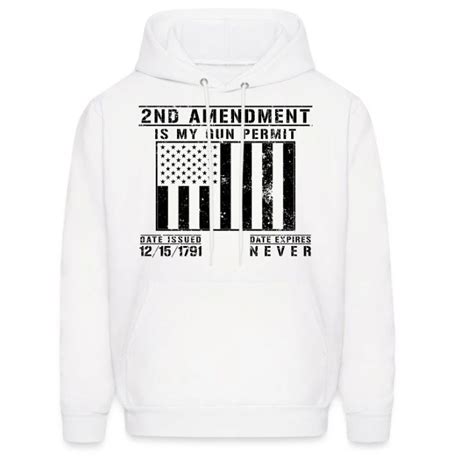2nd Amendment White Hoodie