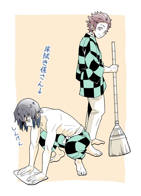 Kamado Tanjirou And Hashibira Inosuke Kimetsu No Yaiba Drawn By