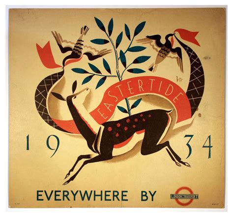 Bid Now London Underground Poster Dora M Batty Eastertide Everywhere