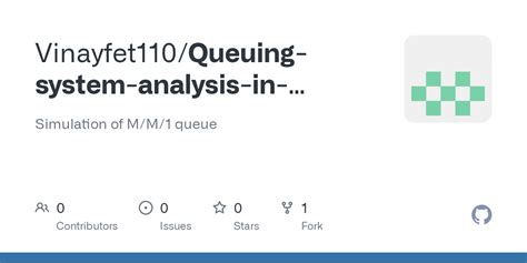 github vinayfet110 queuing system analysis in networks m m 1 queue