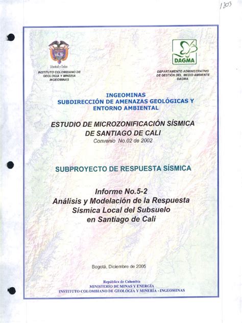Microzonificación Sísmica De Cali Pdf