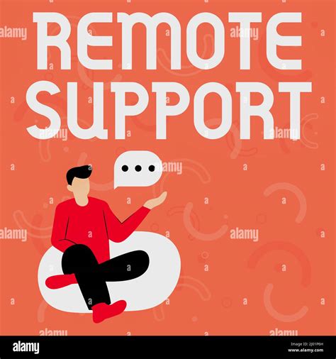 conceptual display remote support word written on help endusers to
