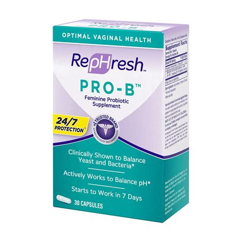 Rephresh Pro B Probiotic Feminine Supplement Capsules 30 Ea