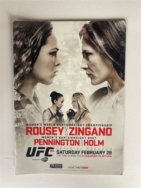 Ufc 184 Program Ronda Rousey Vs Cat Zingano Mma Poster King