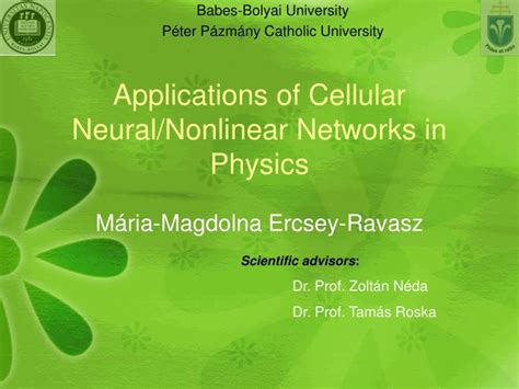 PPT Applications Of Cellular Neural Nonlinear Networks In Physics PowerPoint Presentation ID