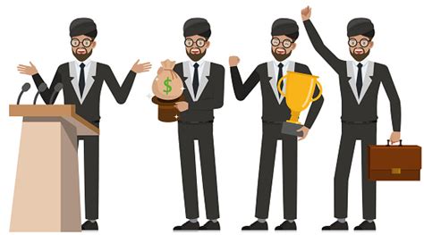 사업가는 검은 정장 캐릭터 벡터 디자인을 착용합니다 다양한 액션으로 프리젠 테이션 감독에 대한 스톡 벡터 아트 및 기타 이미지 감독 걷기 검색 Istock