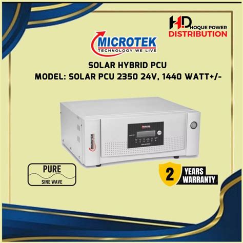 Microtek 2350 Solar Pcu Solar Hybrid Inverter For 24v Battery And Pannel Bd
