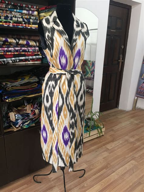 Жилетка из адраса Adras khanatlas ikat | Colori