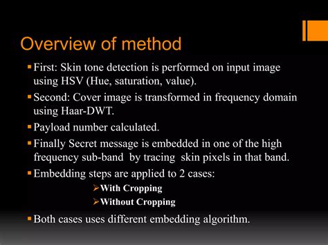 Skin Tone Based Steganography Pptx