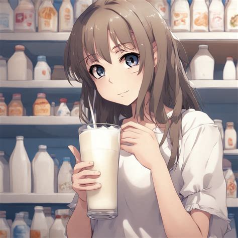 Anime Girl With Milk By Tuneriver On Deviantart