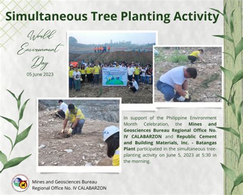 Mgb Iv Mining Companies Plants 4057 Trees For World Environment Day Mgb Iv Calabarzon