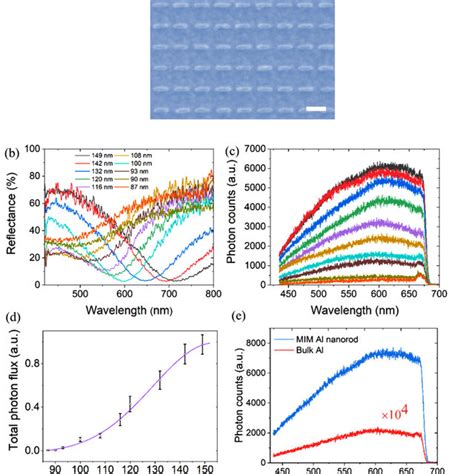 A A Representative False Color Sem Image Of The Al Nanorod Array Download Scientific Diagram