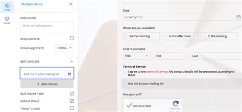 Help Add Mailing List Opt In Checkbox 123formbuilder