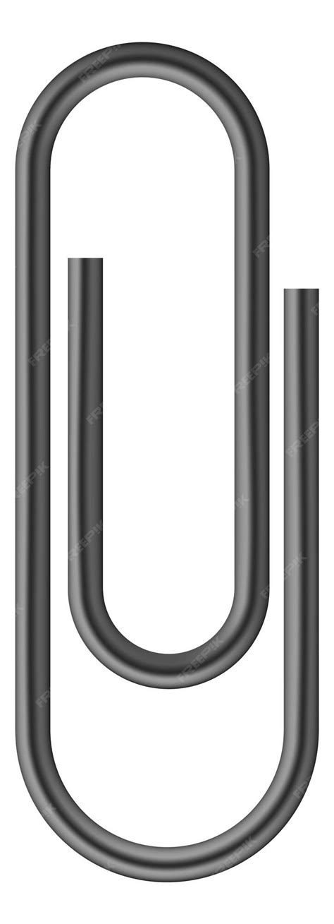 Premium Vector Paper Clip Realistic Metal Attach Document Fastener