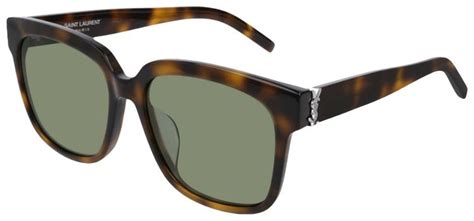 Buy Saint Laurent Square Sunglasses Havana Green Sl M40f 005 Goat
