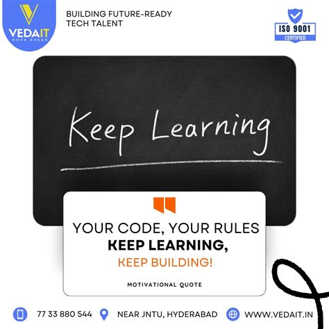 Techmotivation Keepbuilding Codinglife Futureready Innovation Vedait