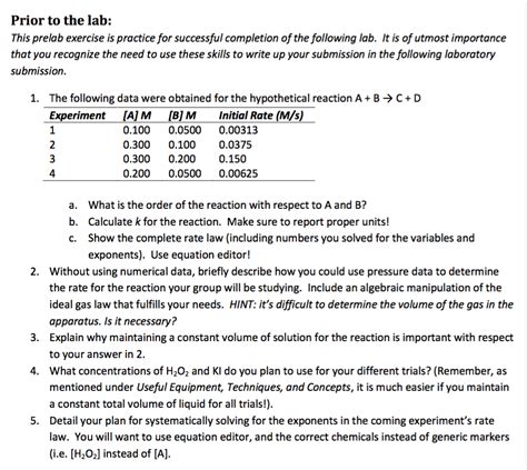 Solved The Prelab Exercise Is Practice For Successful Chegg
