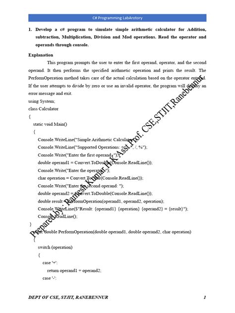 C Lab Modified Pdf Method Computer Programming C Sharp Programming Language