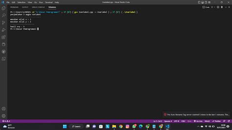 Menjumlahkan Dua Angka Variabel X Dan Y