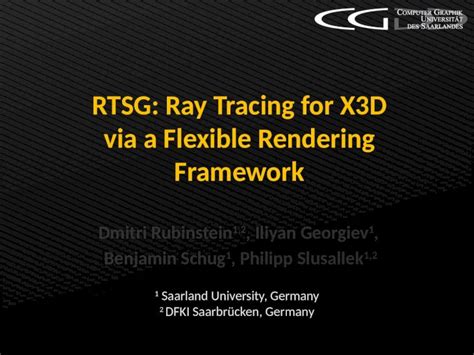 pptx rtsg ray tracing for x3d via a flexible rendering framework