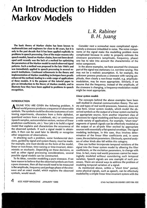 An Introduction to Hidden Markov Models_word文档在线阅读与下载_无忧文档