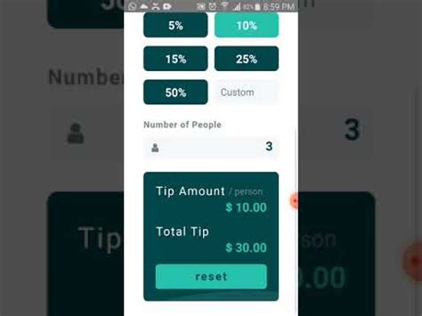 Tip Calculator App Frontend Mentor Using React Native YouTube