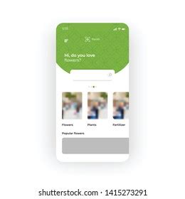 Green Eco Ui Ux Gui Screen Stock Vector Royalty Free