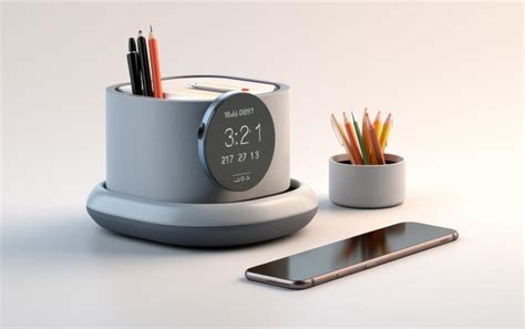 Premium Photo Presented Ai Personal Assistant Device For Managing On White Background