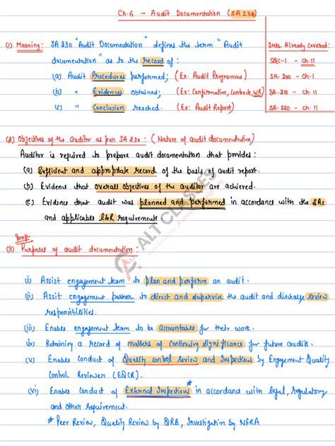Lecture 6 Audit Documentation Sa 230 Pdf