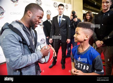 Kevin Hart Left And Demarjay Smith At The Nba All Star Celebrity Game