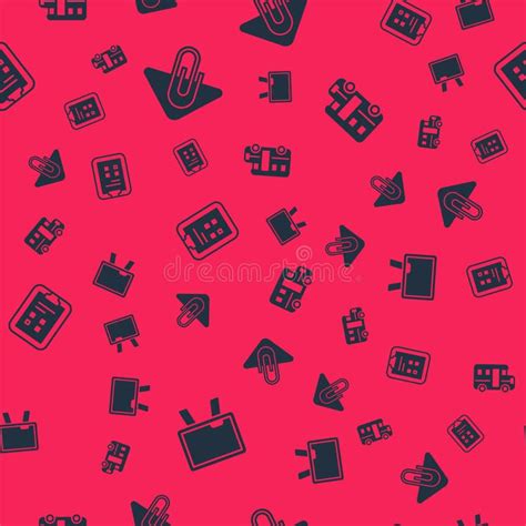 Set Chalkboard Paper Clip Exam Sheet With Check Mark And School Bus On Seamless Pattern