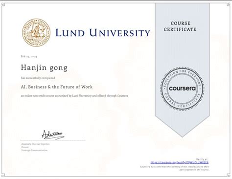 Hanjin Gong On Linkedin I Got Ai Business And Future Of Work Certificate