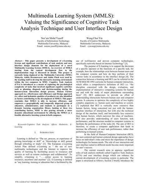 Pdf Multimedia Learning System Valuing The Significance Of Cognitive