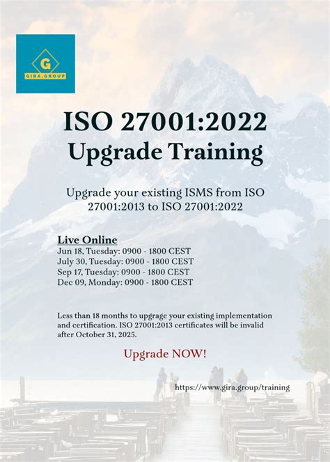 Iso27001 Informationsecurity Isms Upgrade Giragroup Ira G