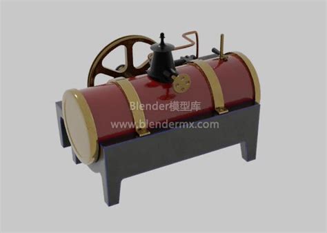 Blender 蒸汽机玩具3d模型素材资源下载 Blender模型库