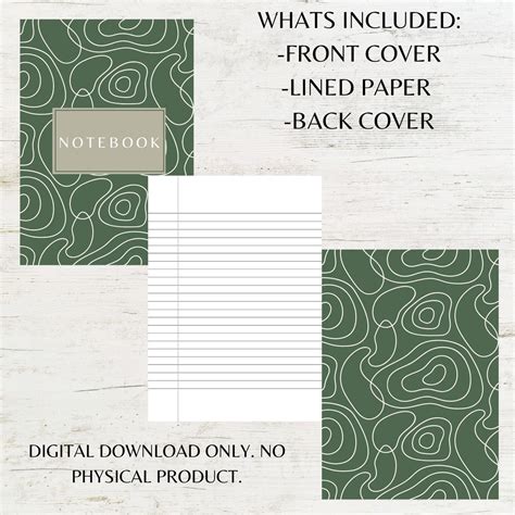 Printable Notebook Lined Paper Printable Notebook Paper A US Letter Instant Download PDF Etsy