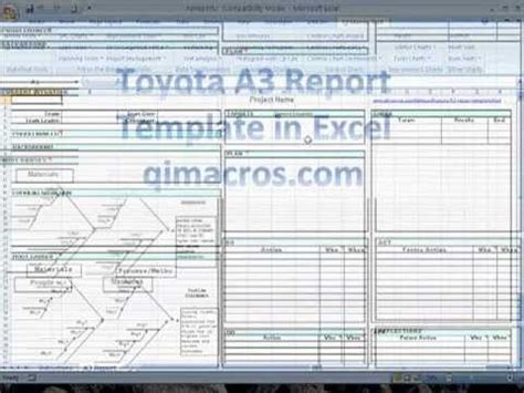 A Report Template Excel