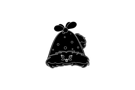 Christmas Small Hat Design Kawaii Black Graphic By Garnetastudio