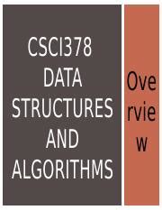 Overview Of Data Structures And Algorithms Syllabus Concepts Course Hero