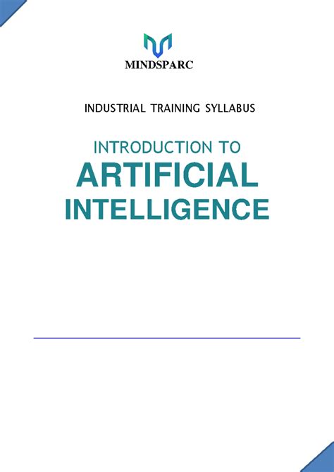 Introduction To Artificial Intelligence Syllabus 2023 New Mindsparc Industrial Training
