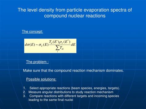 Ppt Nuclear Level Density Powerpoint Presentation Free Download Id