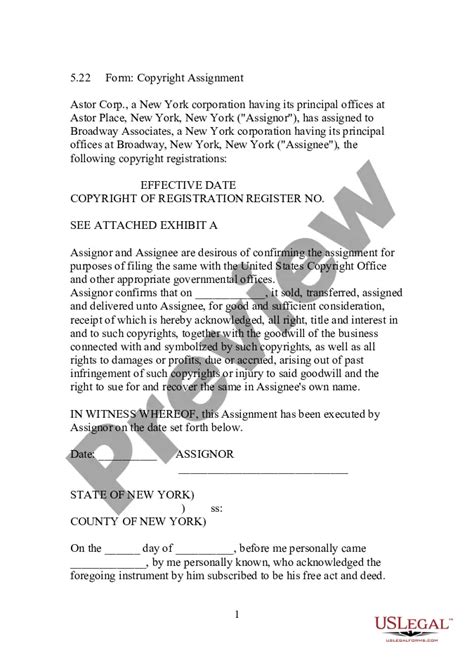 New Hampshire Copyright Assignment Us Legal Forms