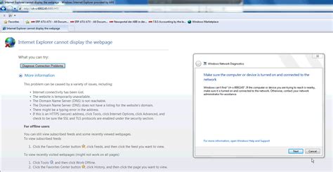internet explorer cannot display the webpage for a single