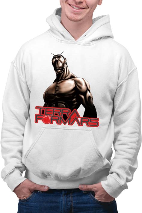 Мъжки суичър Terra Formers Cockroach Mars Anime Manga Бял Размер Xl